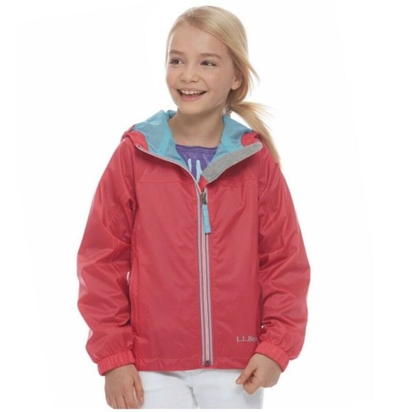 L.L. Bean | Jackets & Coats | Ll Bean Discovery Rain Jacket Pink Gray ...